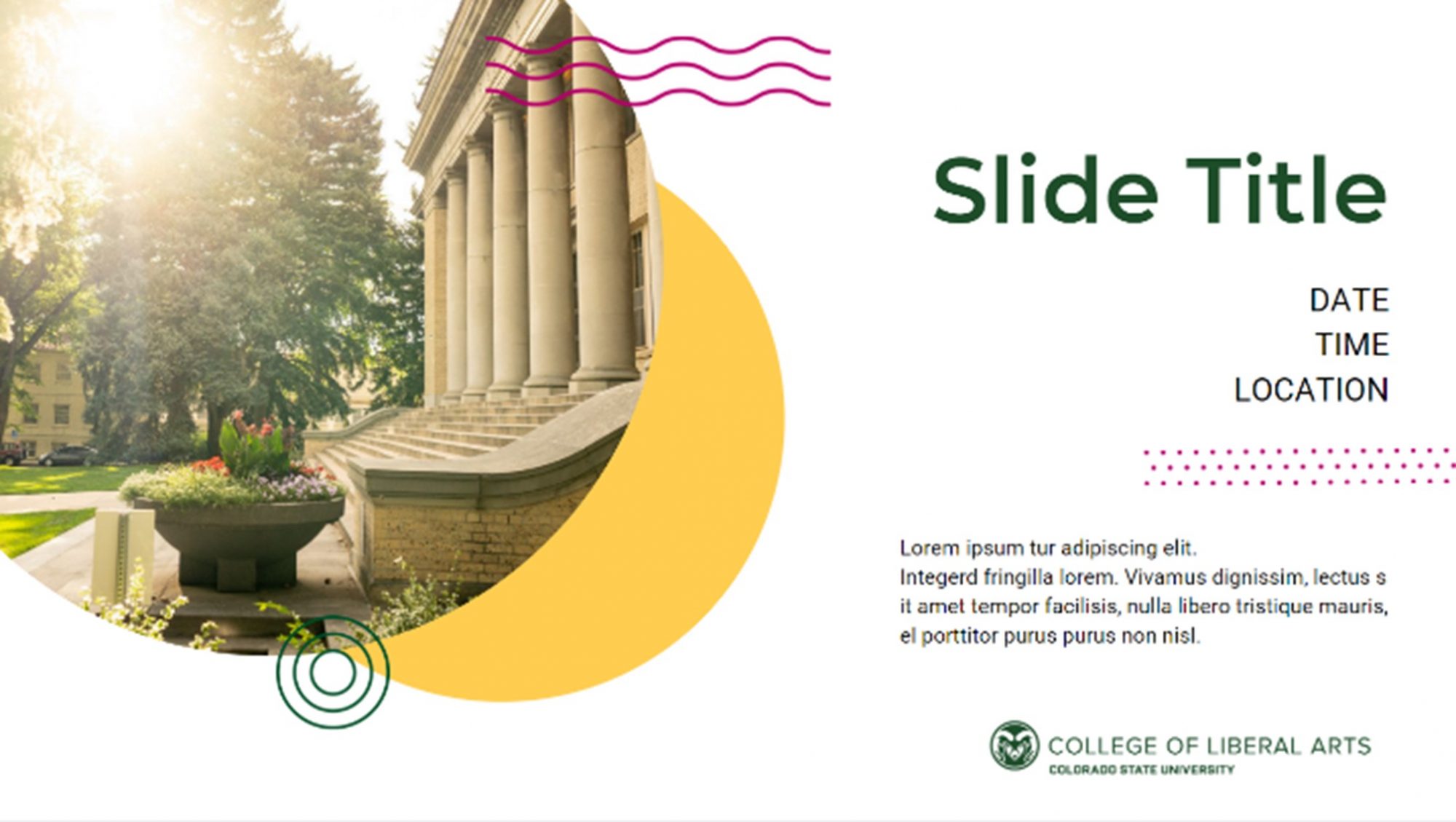 Templates - College of Liberal Arts Brand | Colorado State University
