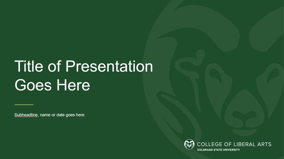 Templates - College of Liberal Arts Brand | Colorado State University