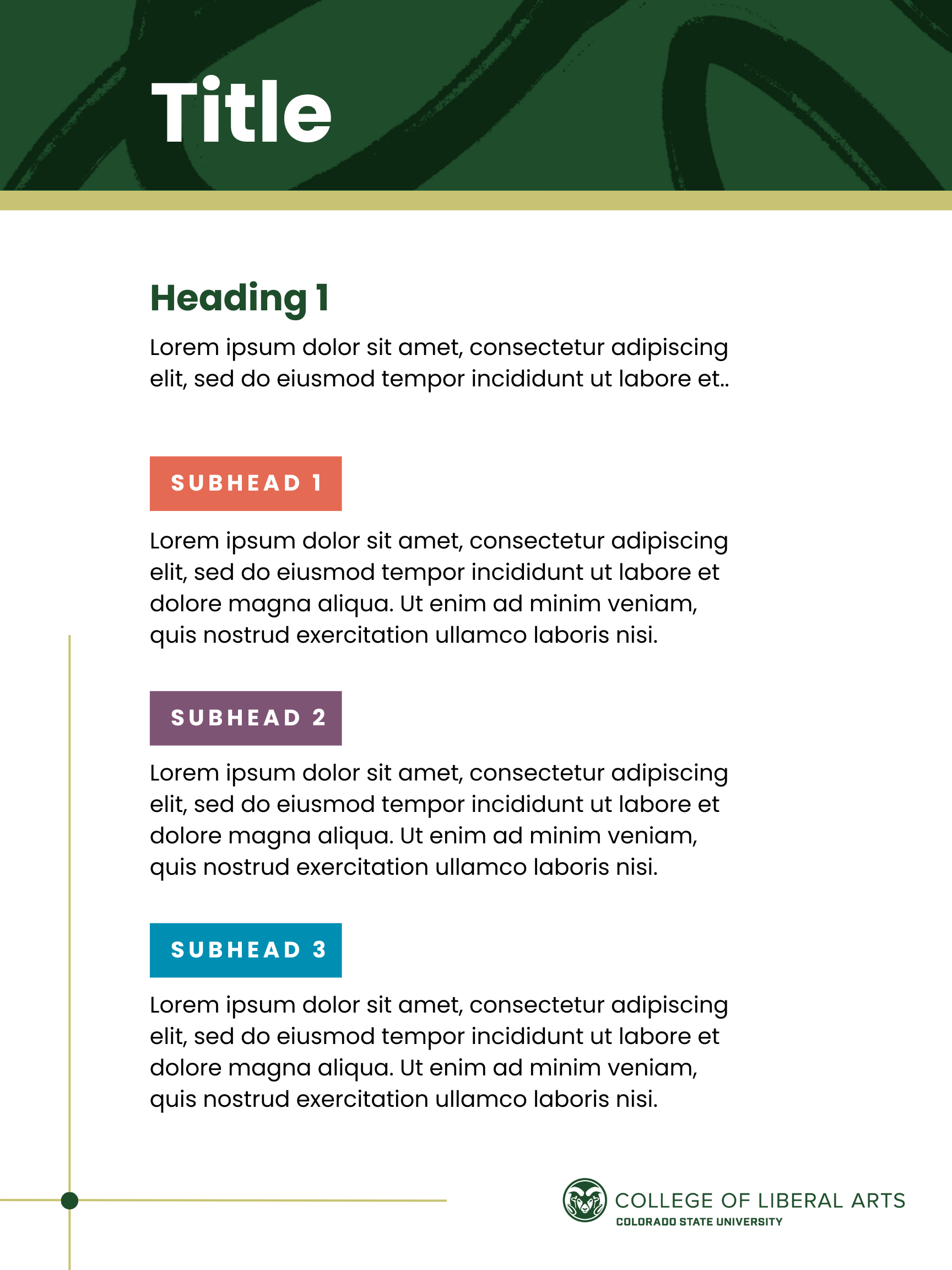 Templates - College of Liberal Arts Brand | Colorado State University
